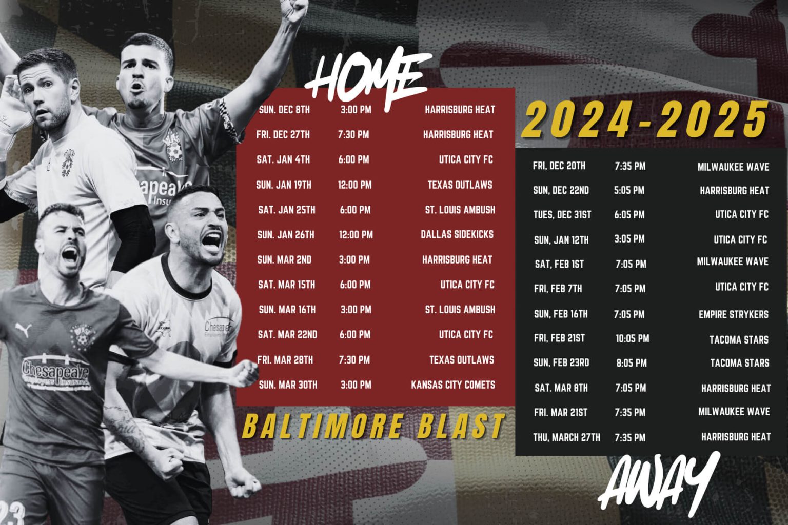 The Wait Is Over: Your Baltimore Blast 2024-25 Schedule Is Here! | The ...